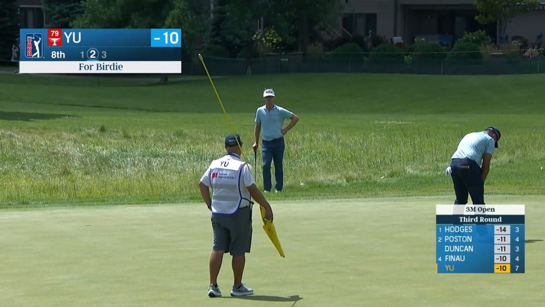 Kevin Yu sinks 22-foot birdie putt at 3M Open