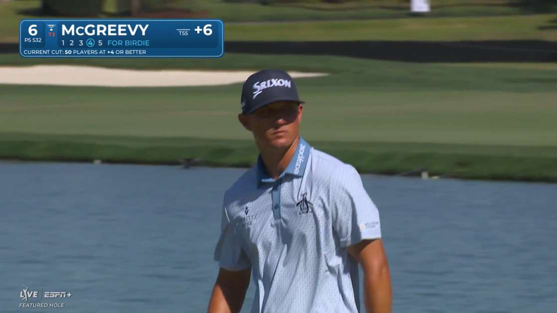 Max McGreevy sinks a 42-foot birdie putt at Arnold Palmer Invitational