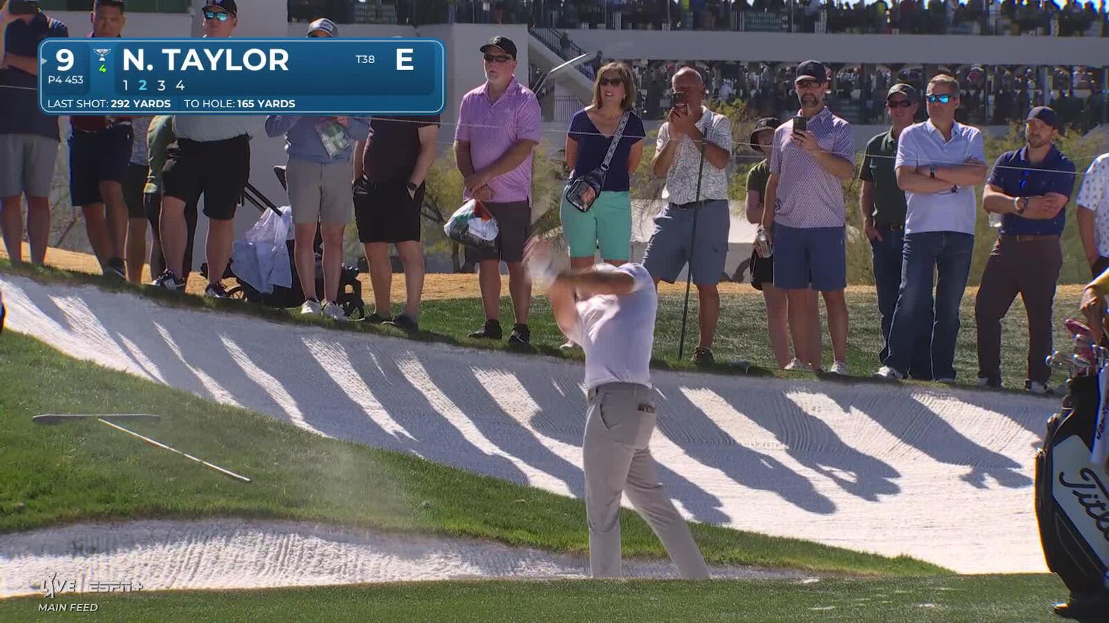 Nick Taylor | Round 1 | 9th hole | Shot 2 | 2025 WM Phoenix Open