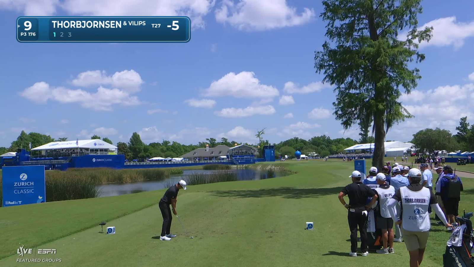 Michael Thorbjornsen | Round 1 | 9th hole | Shot 1 | 2026 Zurich Classic