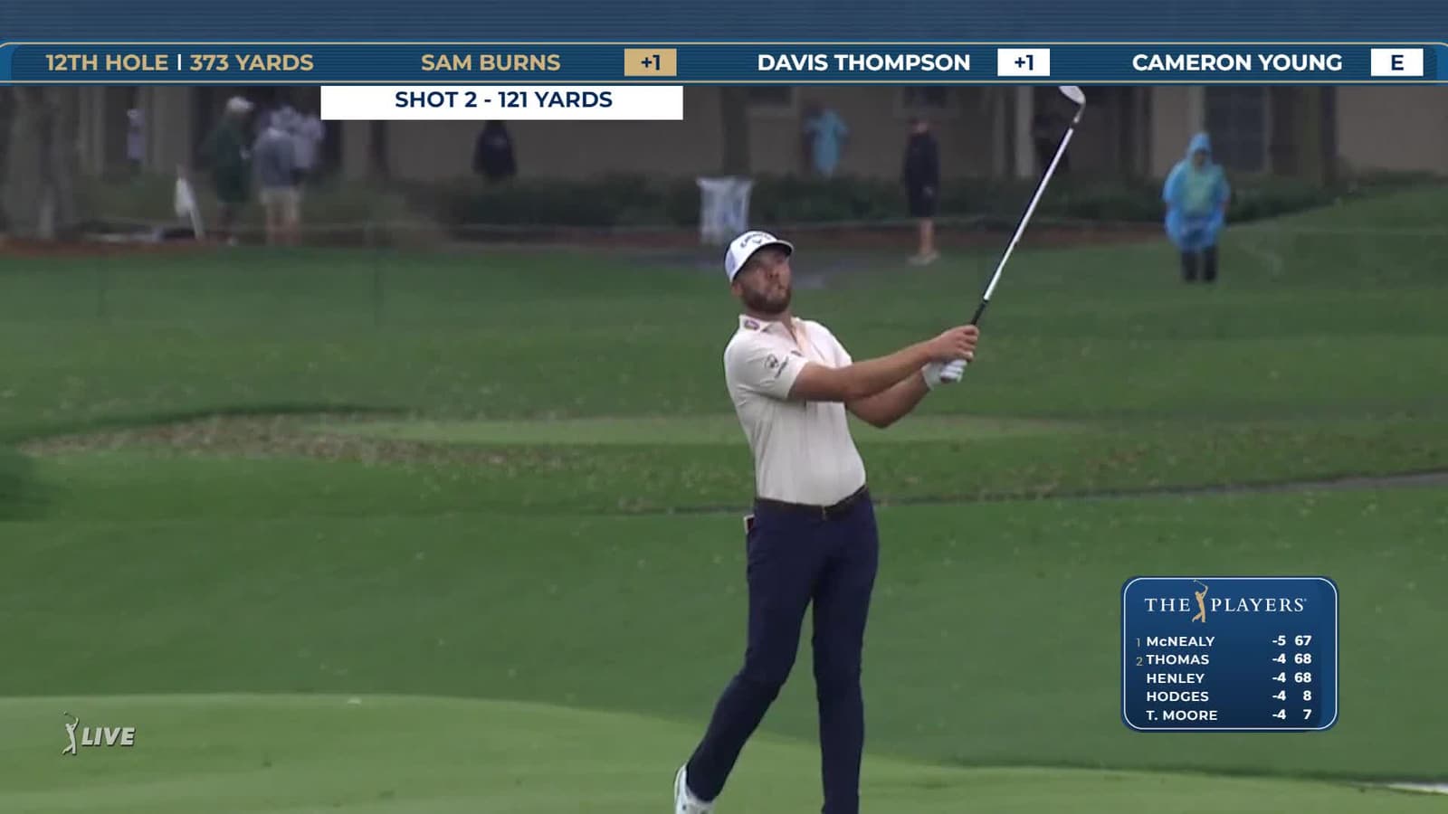 Sam Burns | Round 1 | 12th hole | Shot 2 | 2026 THE PLAYERS