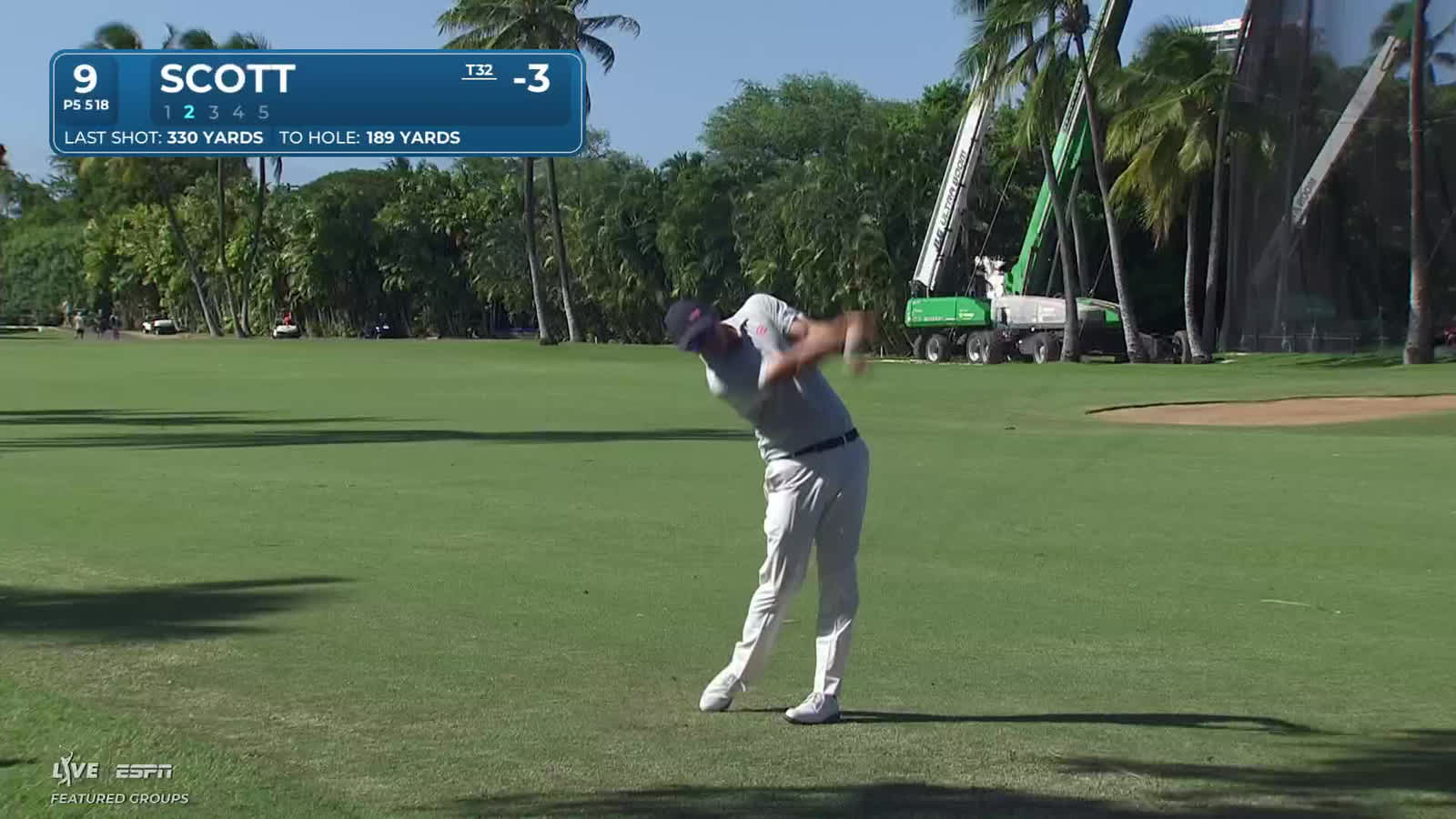 Adam Scott | Round 2 | 9th hole | Shot 2 | 2026 Sony Open