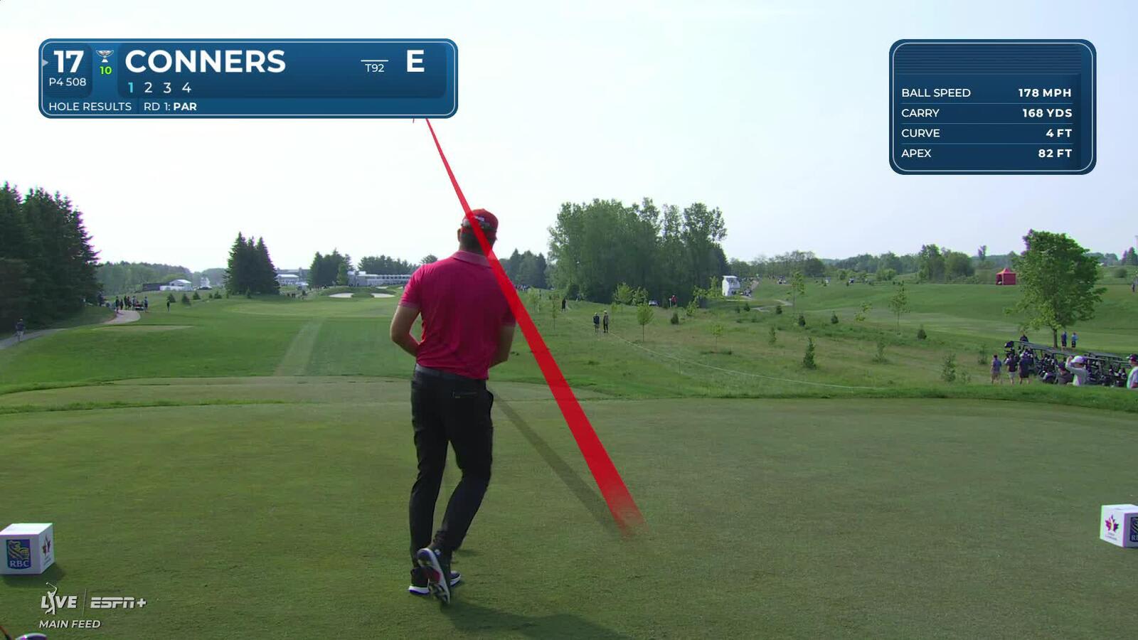 Corey Conners | Round 2 | 17th hole | Shot 1 | 2025 RBC Canadian