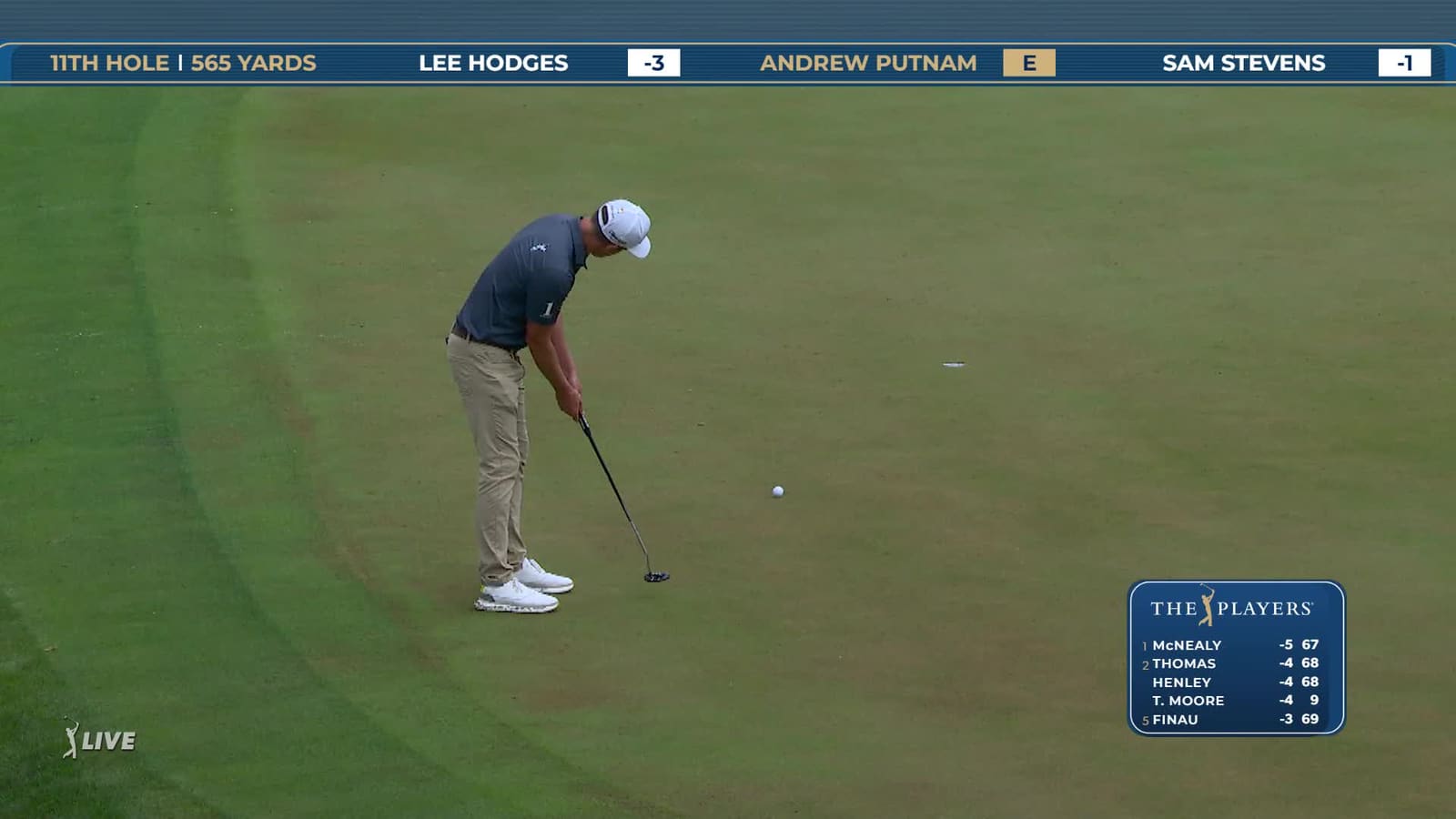 Andrew Putnam | Round 1 | 11th hole | Shot 5 | 2026 THE PLAYERS