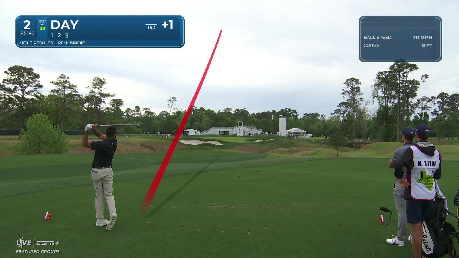 Jason Day | Round 2 | 2nd hole | Shot 1 | 2025 Houston Open