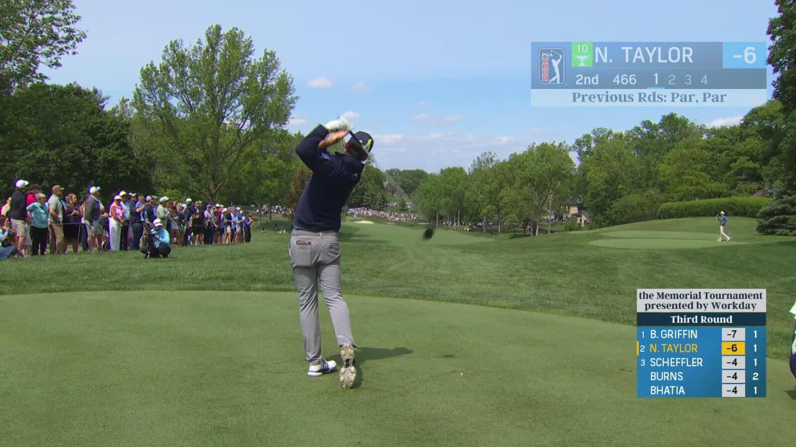 Nick Taylor | Round 3 | 2nd hole | Shot 1 | 2025 the Memorial