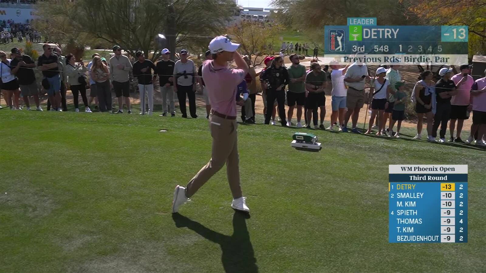 Thomas Detry | Round 3 | 3rd hole | Shot 1 | 2025 WM Phoenix Open