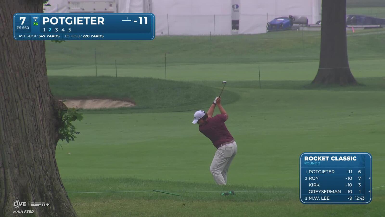 Aldrich Potgieter | Round 2 | 7th hole | Shot 2 | 2025 Rocket Classic