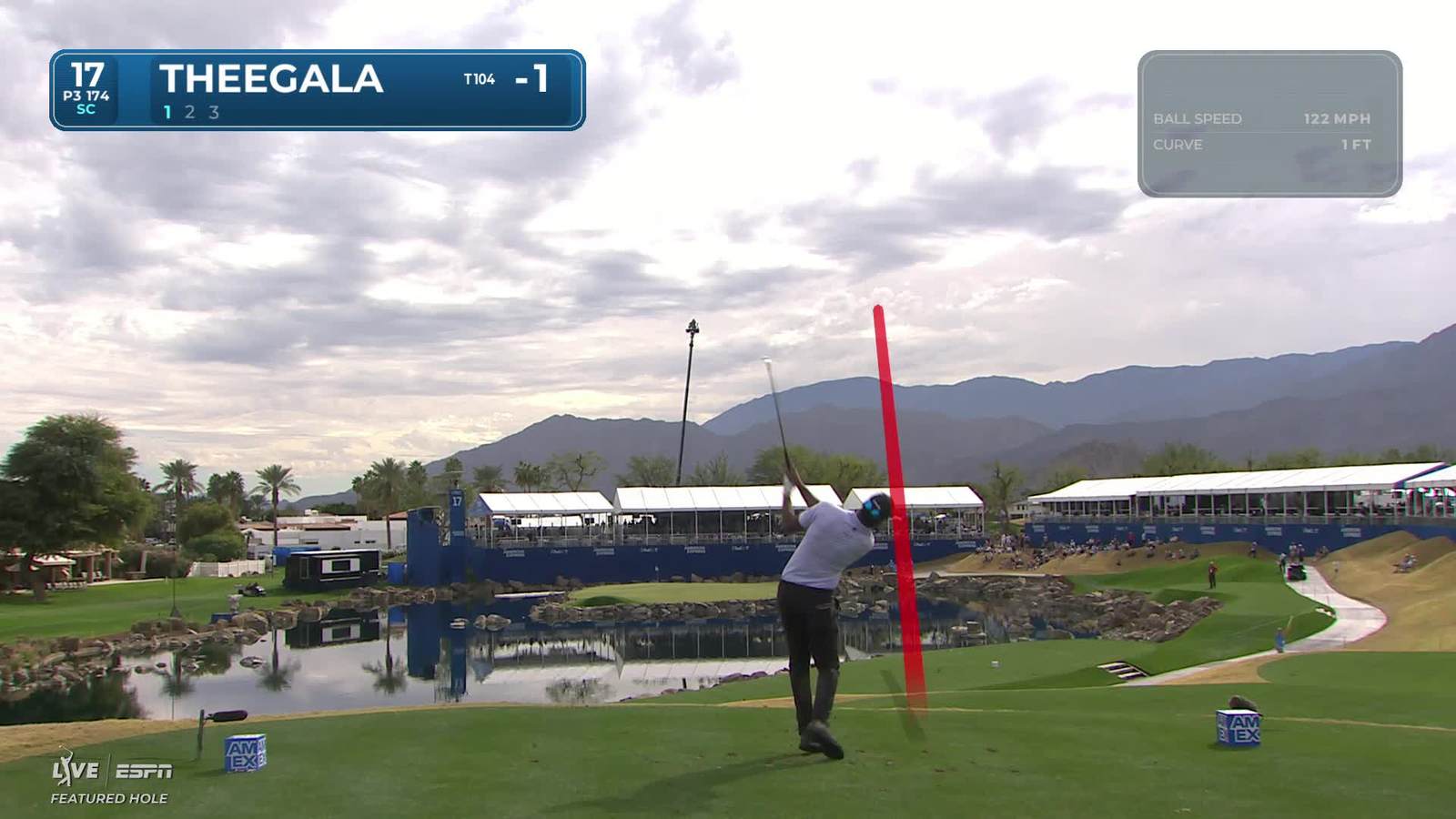 Sahith Theegala | Round 1 | 17th hole | Shot 1 | 2026 The American Express