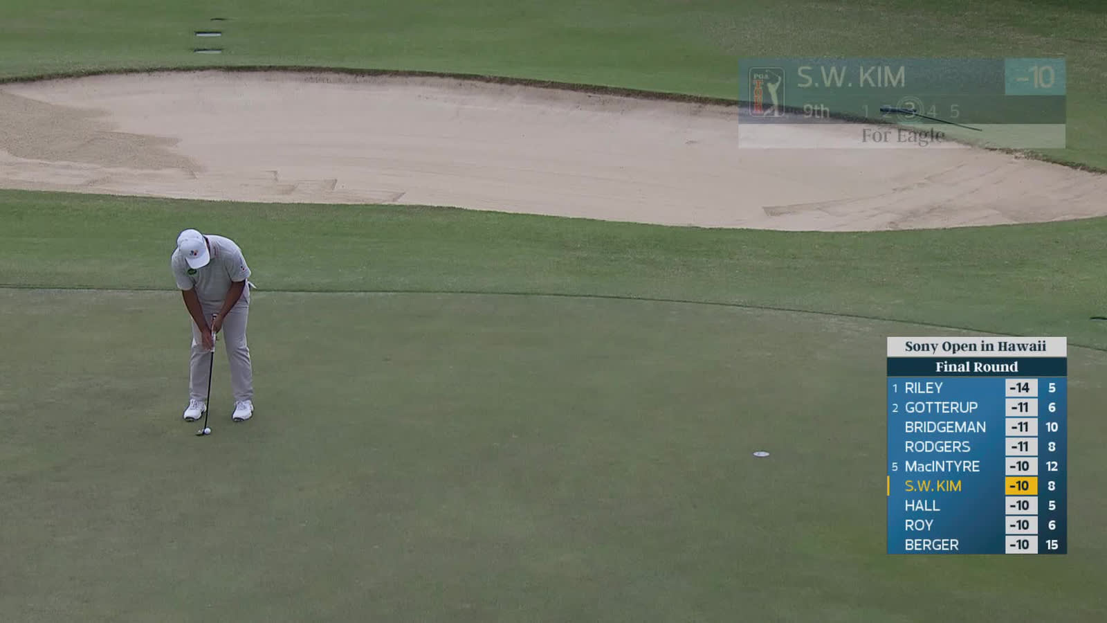 Si Woo Kim | Round 4 | 9th hole | Shot 3 | 2026 Sony Open