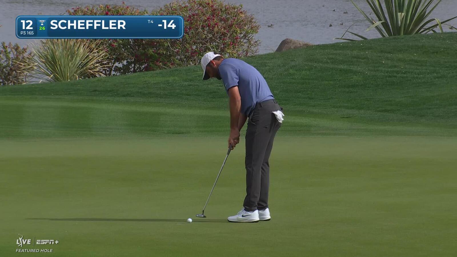 Scottie Scheffler | Round 4 | 12th hole | Shot 4 | 2025 WM Phoenix Open