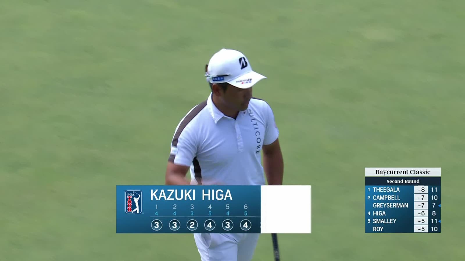 Kazuki Higa | Round 2 | 8th hole | Shot 3 | 2025 Baycurrent