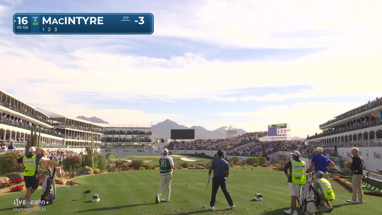 Robert MacIntyre | Round 2 | 16th hole | Shot 1 | 2025 WM Phoenix Open