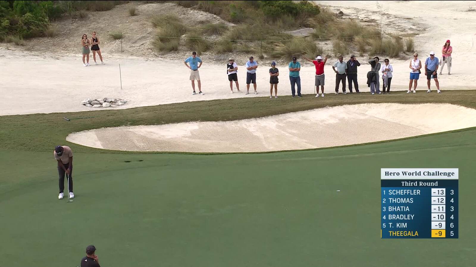 Sahith Theegala | Round 3 | 6th hole | Shot 4 | 2024 Hero World Challenge