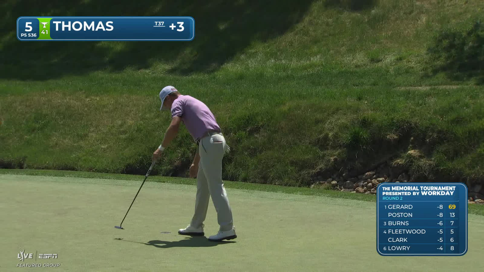 Justin Thomas | Round 2 | 5th hole | Shot 6 | 2026 the Memorial