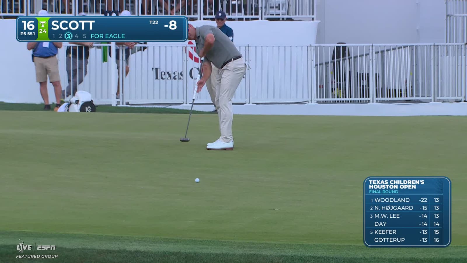 Adam Scott | Round 4 | 16th hole | Shot 3 | 2026 Texas Children's
