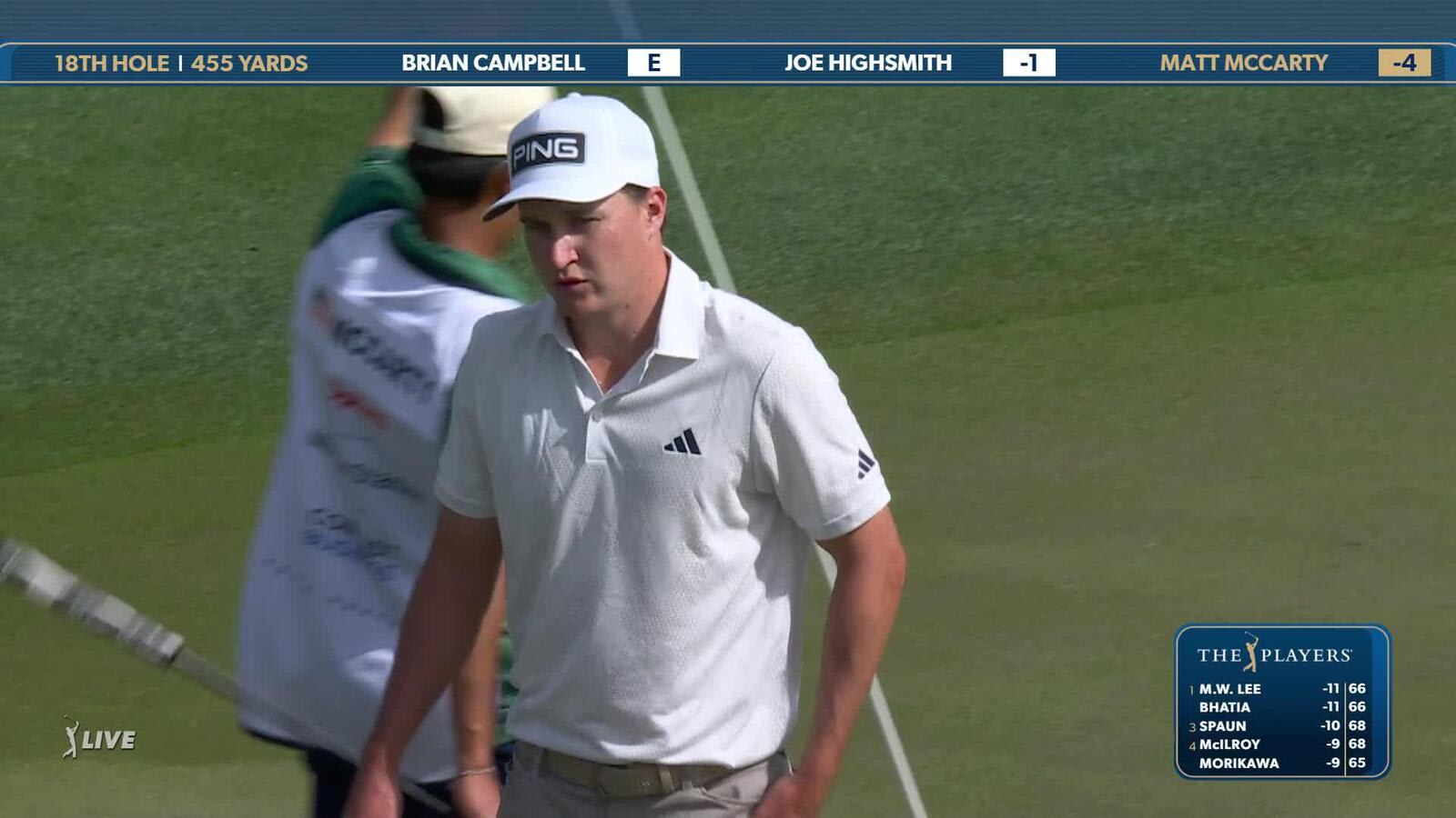 Matt McCarty | Round 2 | 18th hole | Shot 4 | 2025 THE PLAYERS