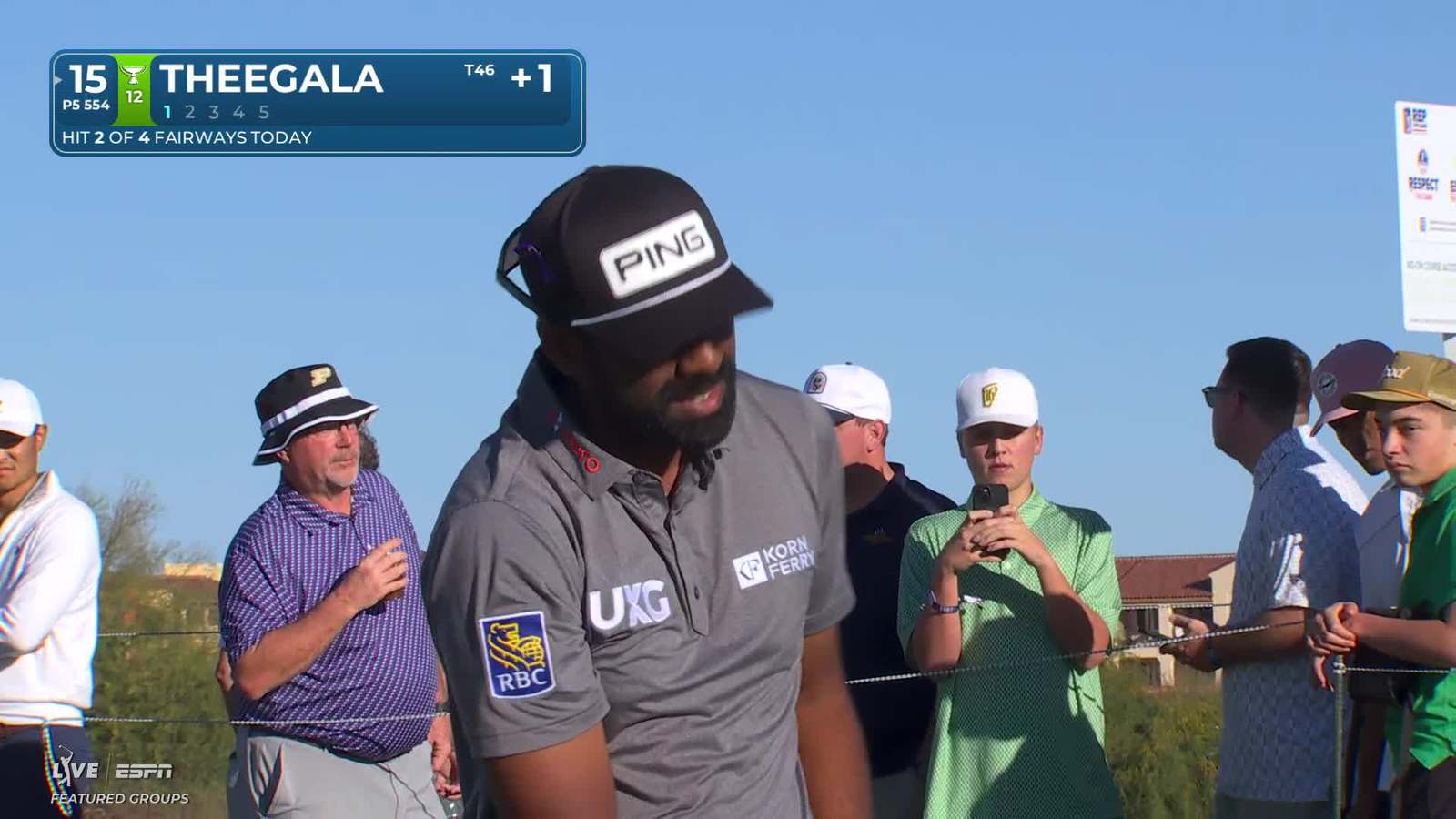 Sahith Theegala | Round 1 | 15th hole | Shot 1 | 2026 WM Phoenix Open