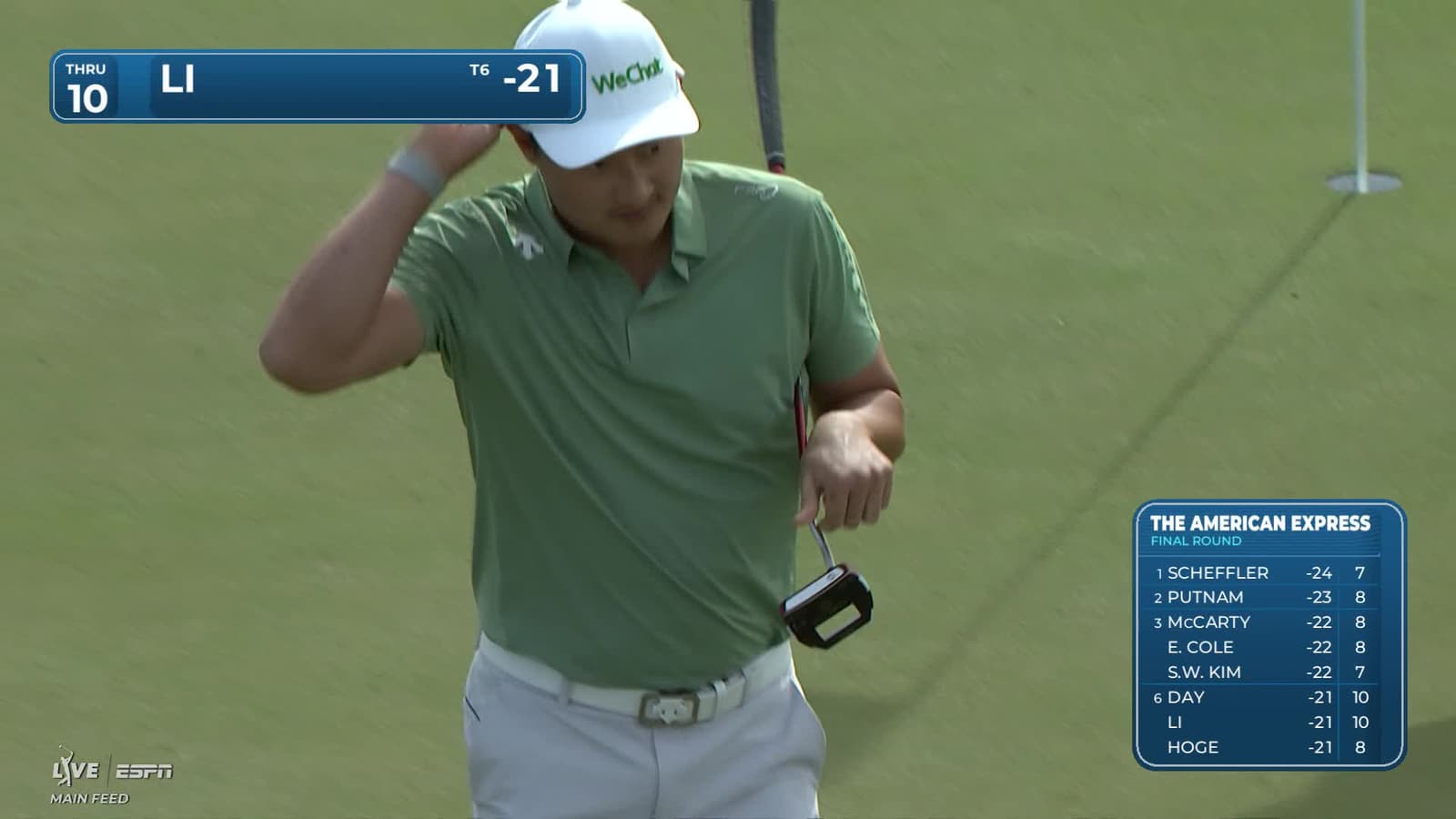 Haotong Li | Round 4 | 10th hole | Shot 3 | 2026 The American Express
