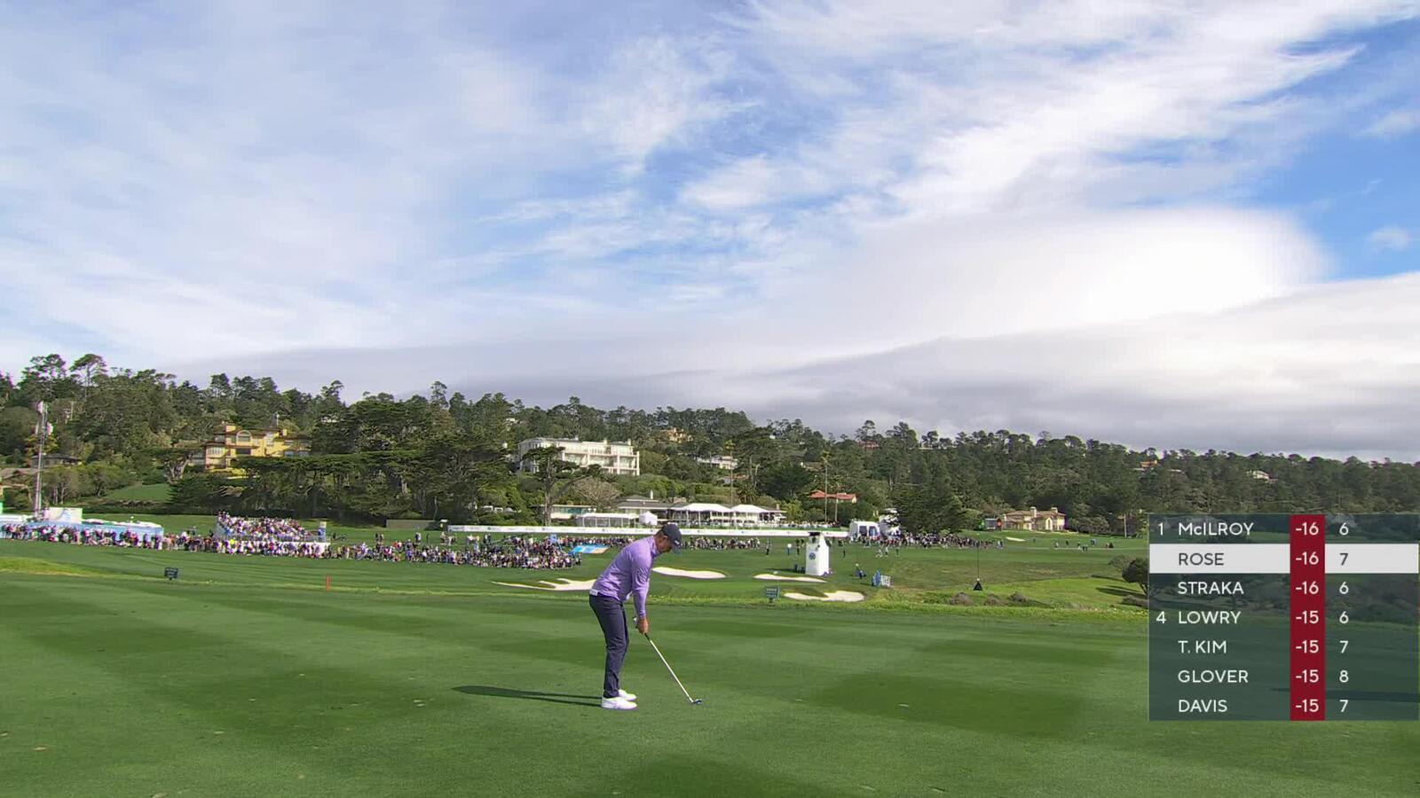 Justin Rose | Round 4 | 8th hole | Shot 2 | 2025 AT&T Pebble Beach