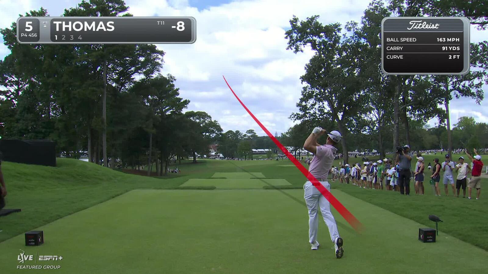 Justin Thomas | Round 4 | 5th hole | Shot 1 | 2025 TOUR Championship