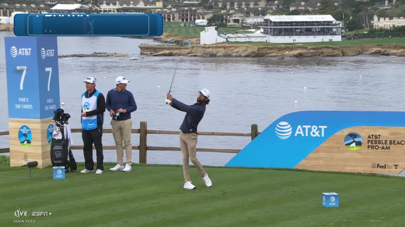 Akshay Bhatia | Round 1 | 7th hole | Shot 1 | 2025 AT&T Pebble Beach