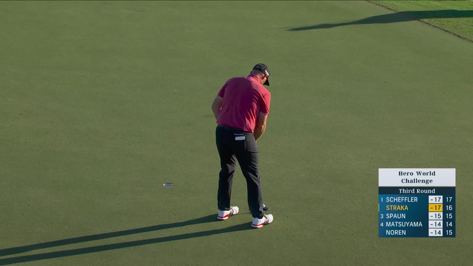 Sepp Straka | Round 3 | 17th hole | Shot 3 | 2025 Hero World Challenge