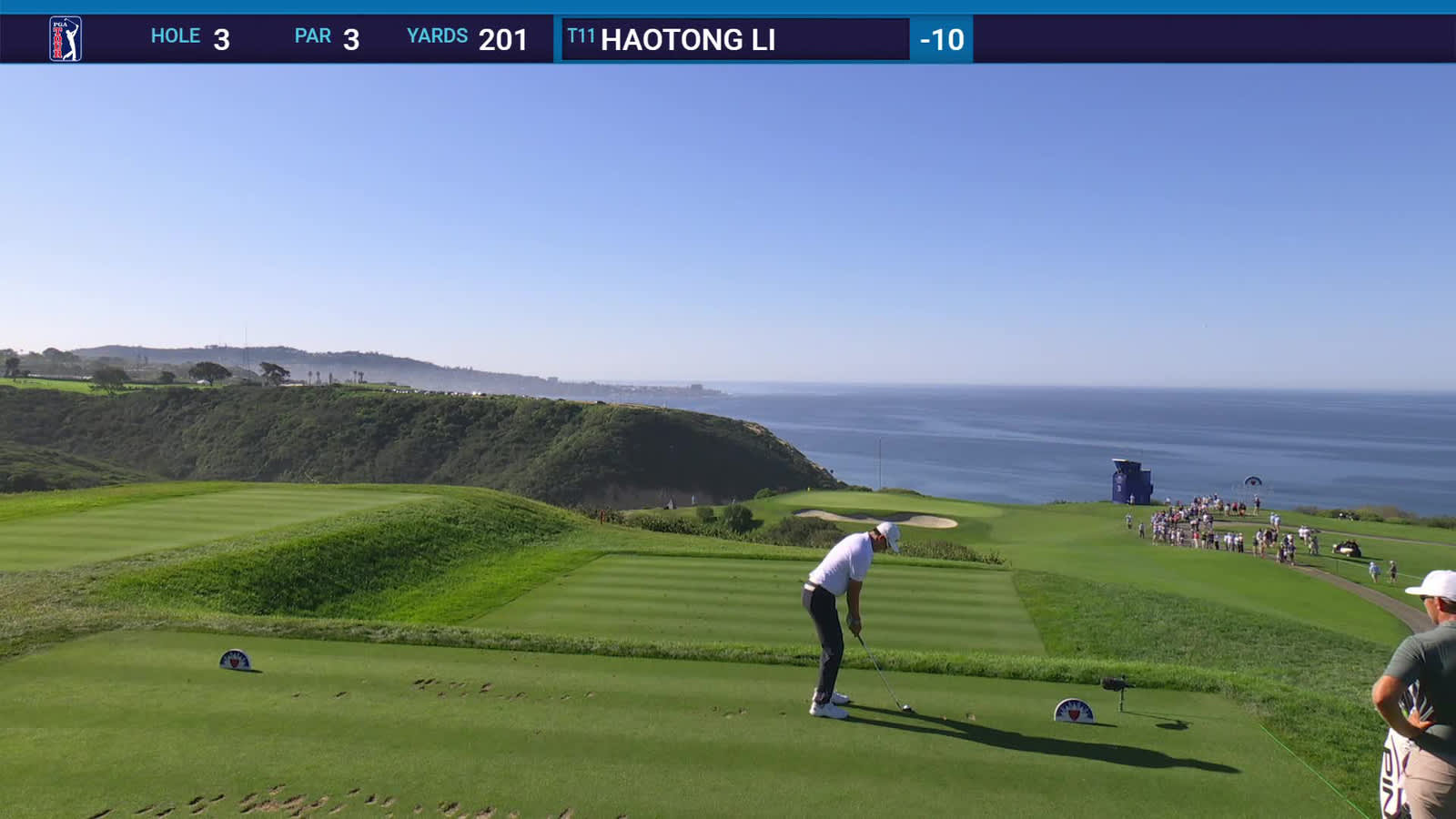 Haotong Li | Round 4 | 3rd hole | Shot 1 | 2026 Farmers