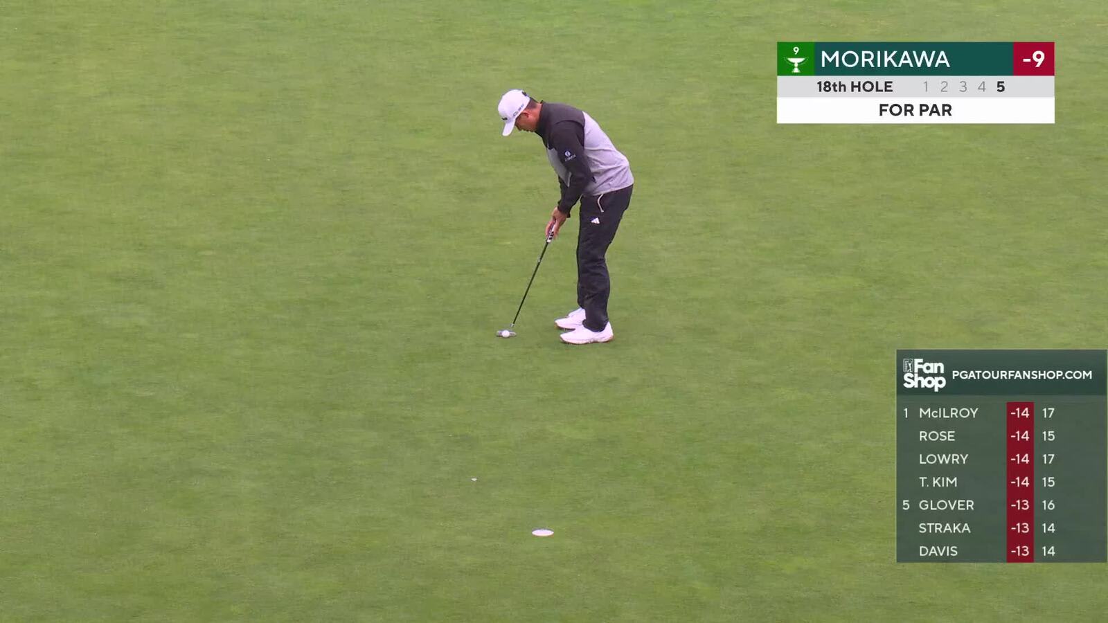 Collin Morikawa | Round 3 | 18th hole | Shot 5 | 2025 AT&T Pebble Beach