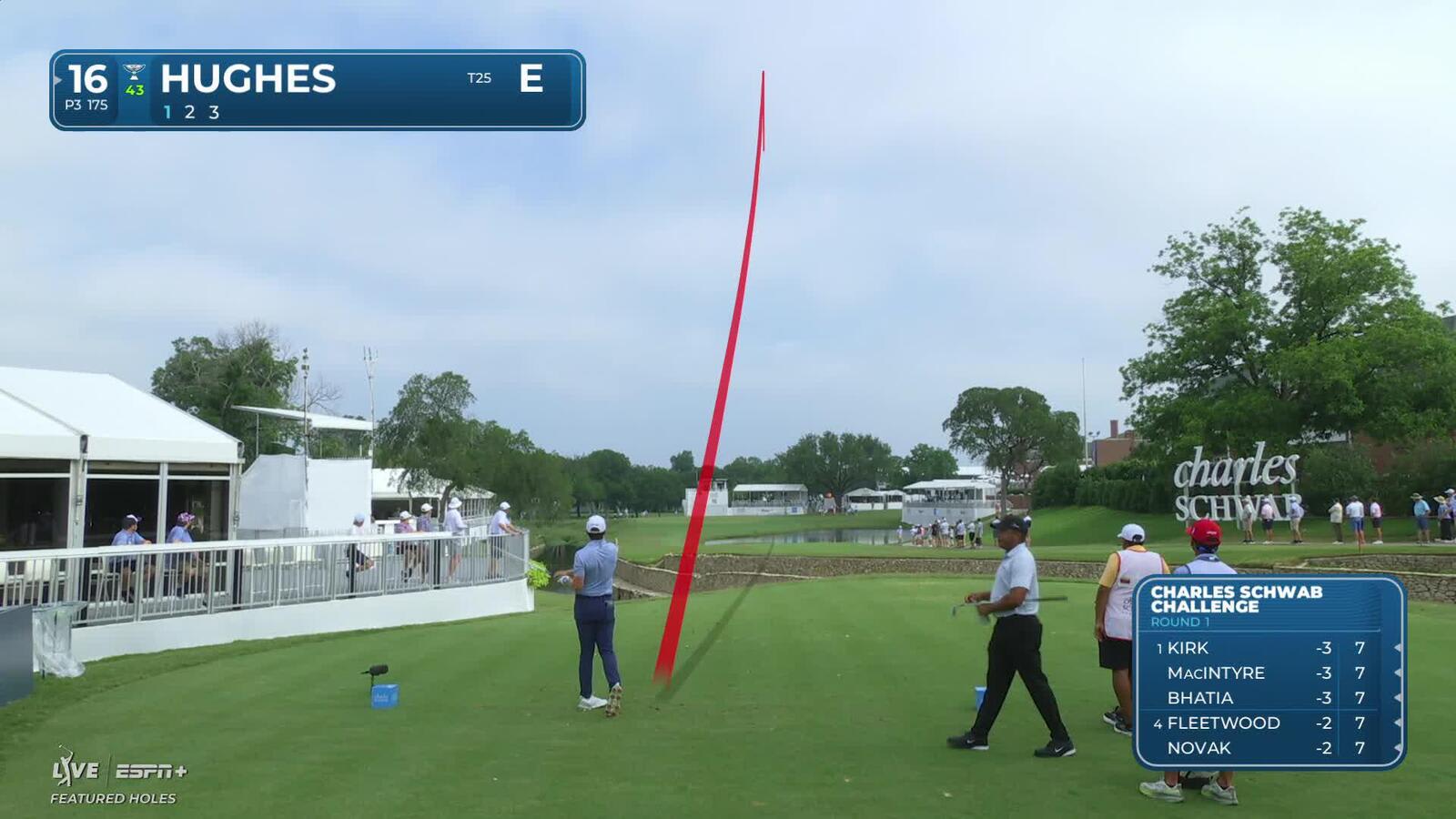 Mackenzie Hughes | Round 1 | 16th hole | Shot 1 | 2025 Charles Schwab