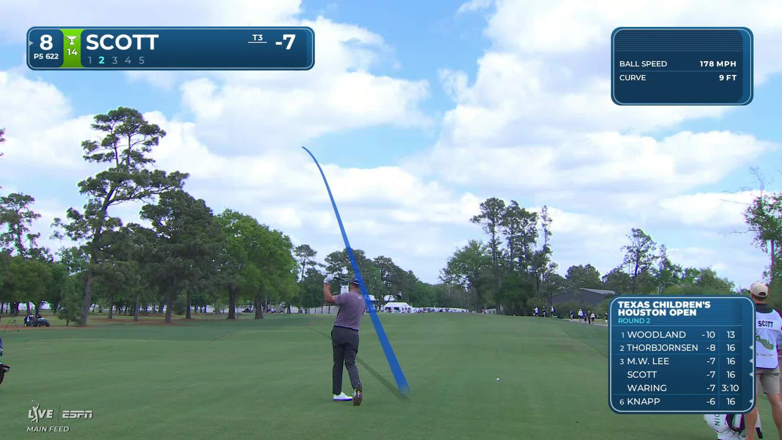 Adam Scott | Round 2 | 8th hole | Shot 2 | 2026 Texas Children's