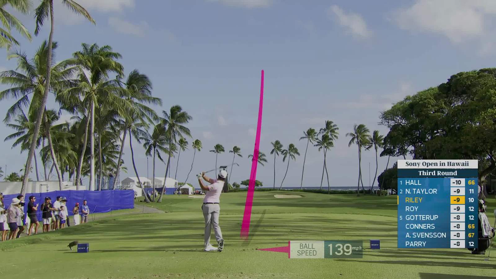 Davis Riley | Round 3 | 11th hole | Shot 1 | 2026 Sony Open