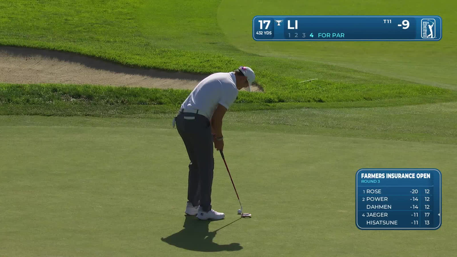 Haotong Li | Round 3 | 17th hole | Shot 4 | 2026 Farmers