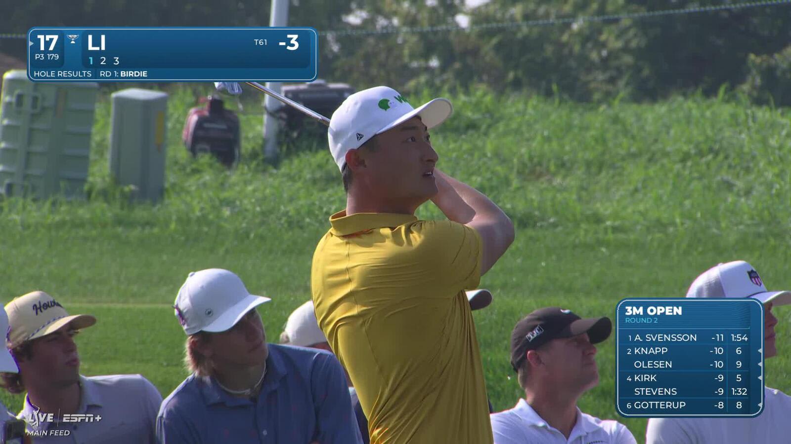Haotong Li | Round 2 | 17th hole | Shot 1 | 2025 3M Open