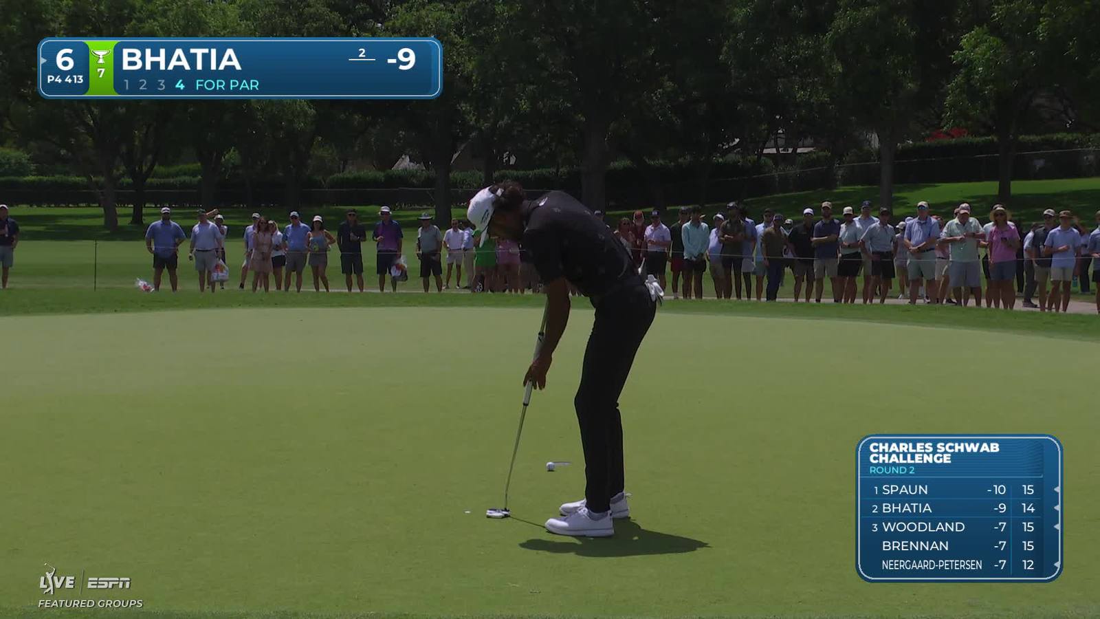 Akshay Bhatia | Round 2 | 6th hole | Shot 4 | 2026 Charles Schwab