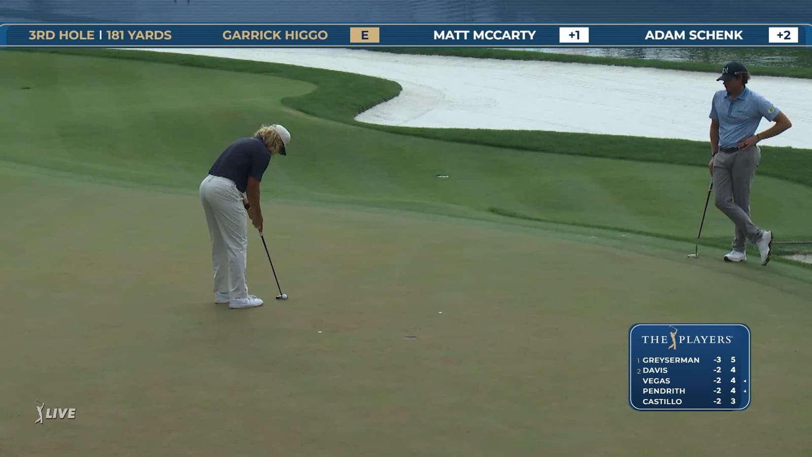 Garrick Higgo | Round 1 | 3rd hole | Shot 4 | 2026 THE PLAYERS
