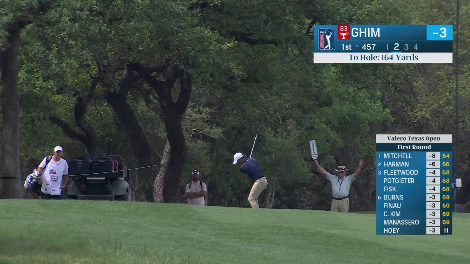 Doug Ghim | Round 1 | 1st hole | Shot 2 | 2025 Valero