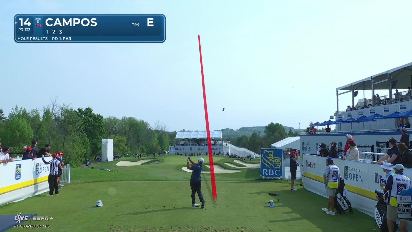 Rafael Campos | Round 2 | 14th hole | Shot 1 | 2025 RBC Canadian