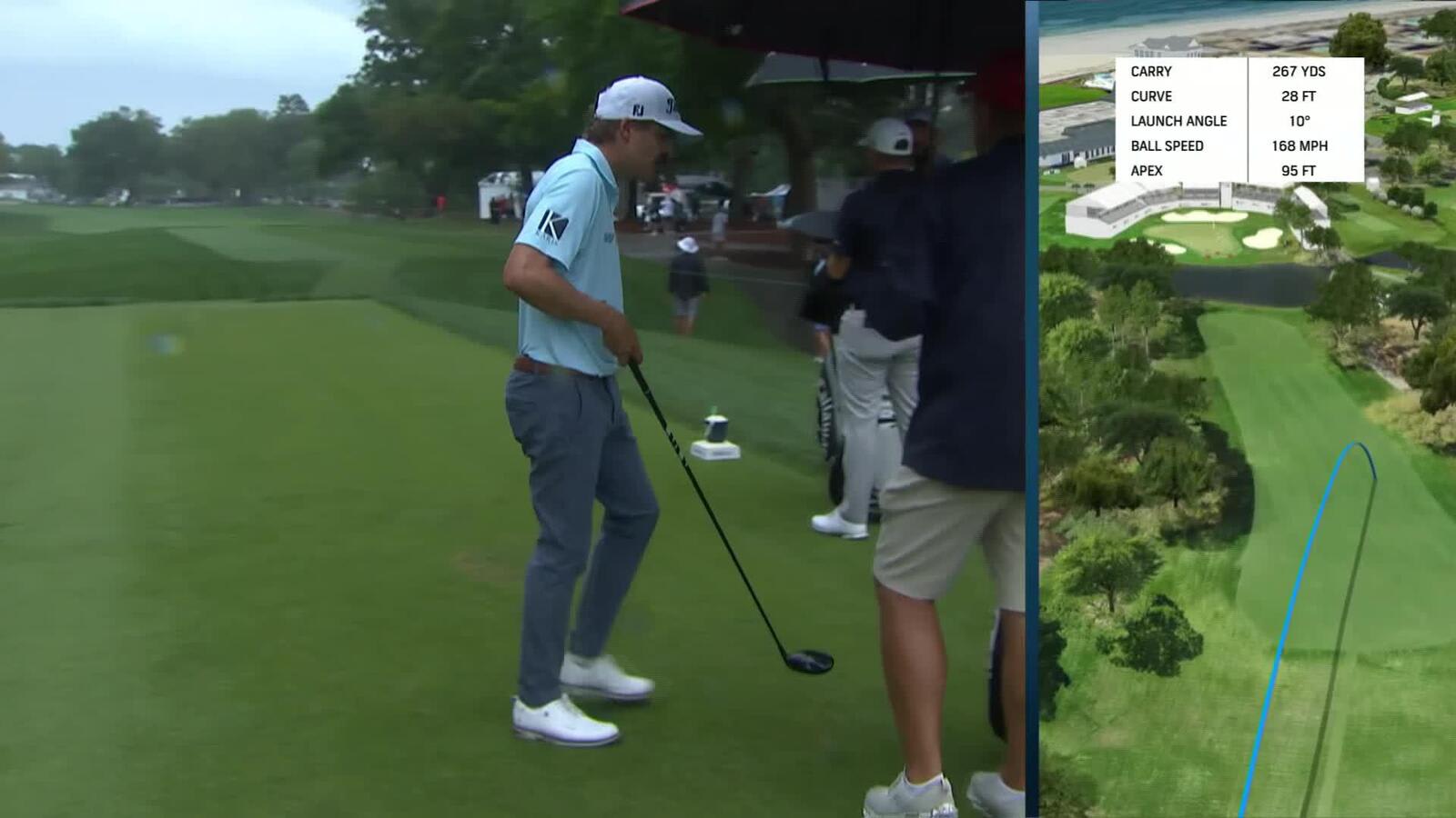 Carson Young | Round 3 | 18th hole | Shot 1 | 2025 ONEflight Myrtle