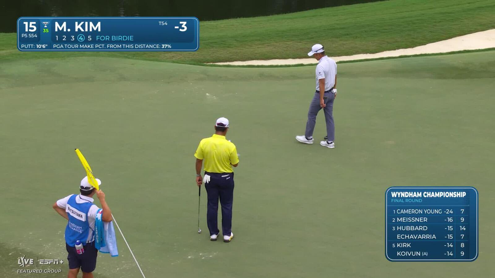 Michael Kim | Round 4 | 15th hole | Shot 4 | 2025 Wyndham