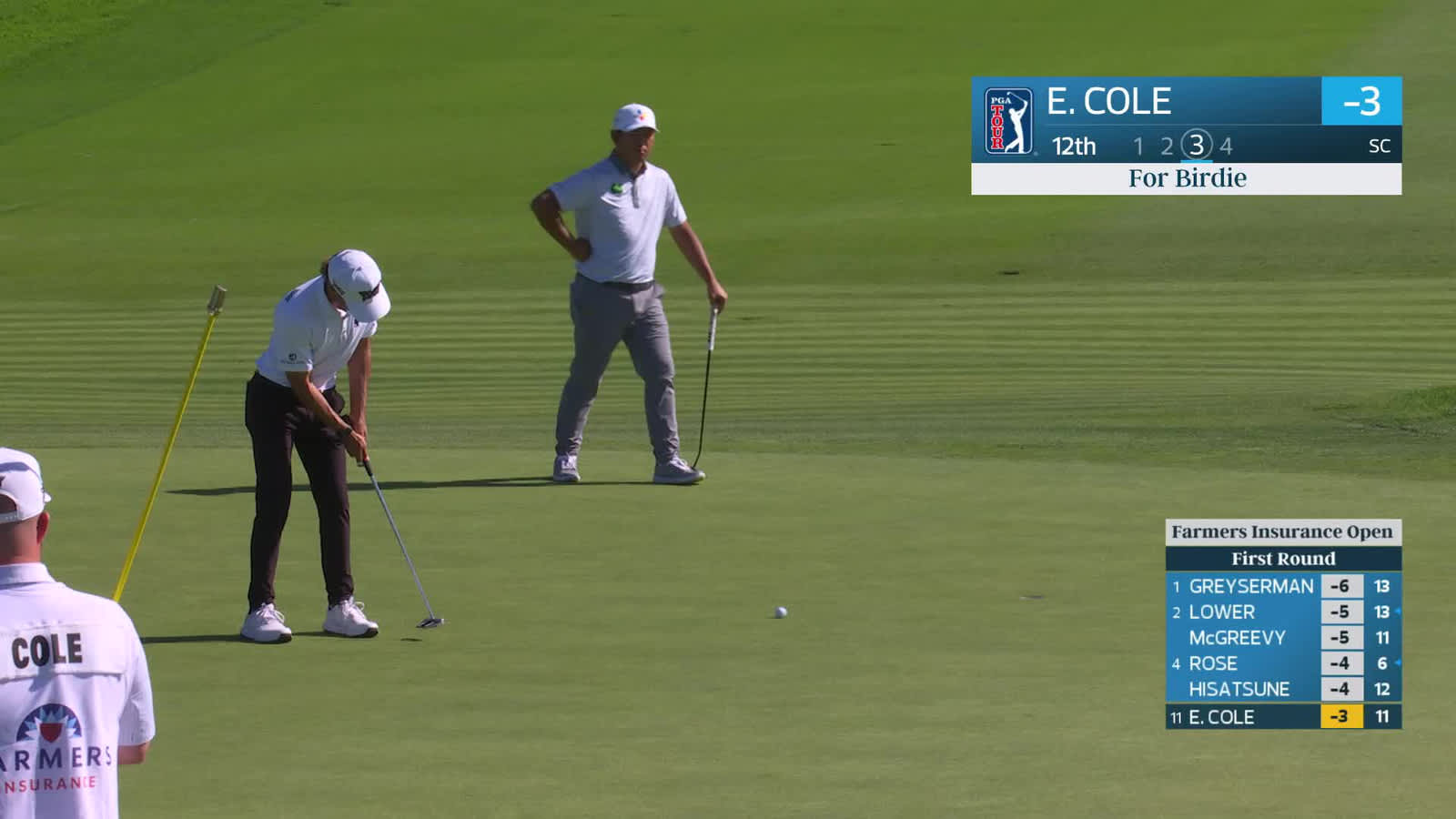 Eric Cole | Round 1 | 12th hole | Shot 3 | 2026 Farmers