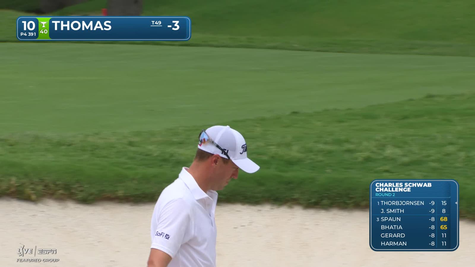 Justin Thomas | Round 2 | 10th hole | Shot 3 | 2026 Charles Schwab