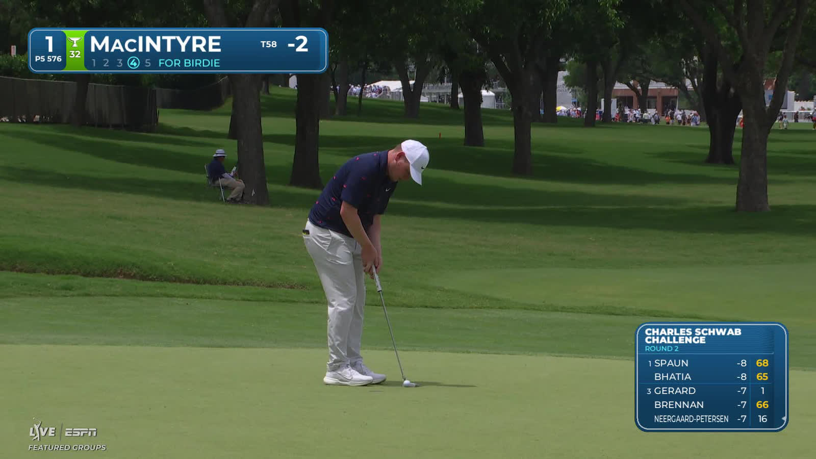 Robert MacIntyre | Round 2 | 1st hole | Shot 4 | 2026 Charles Schwab