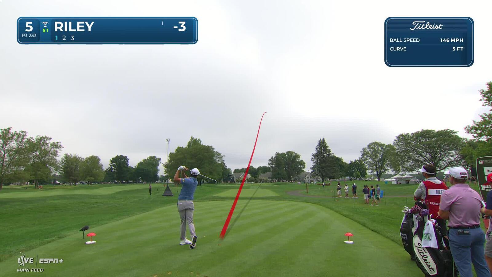 Davis Riley | Round 1 | 5th hole | Shot 1 | 2025 Travelers