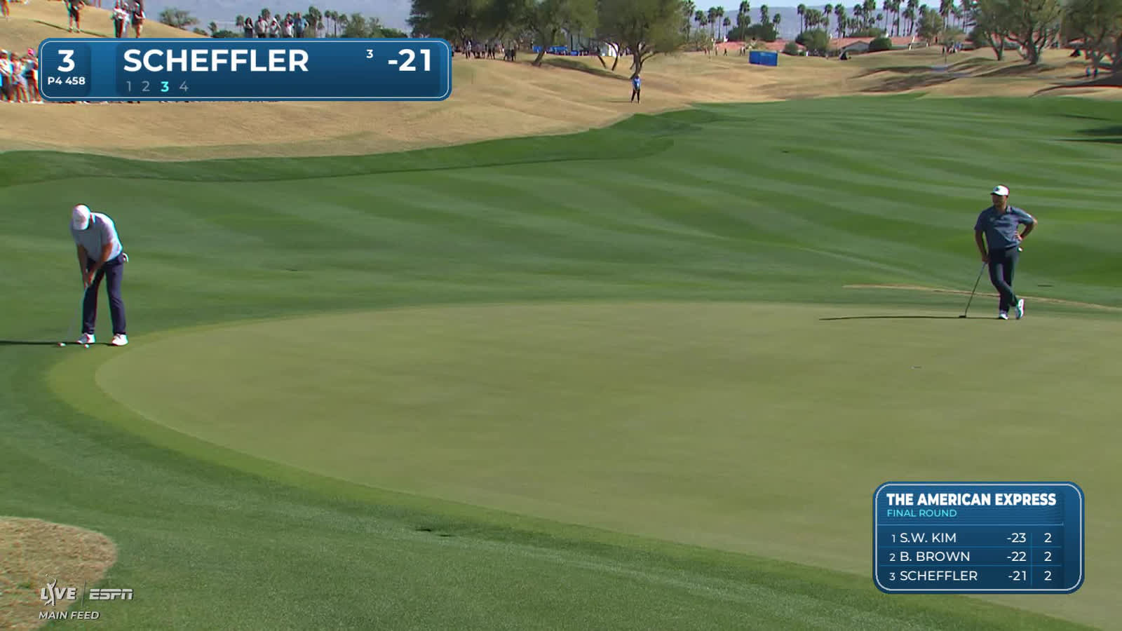 Scottie Scheffler | Round 4 | 3rd hole | Shot 3 | 2026 The American Express