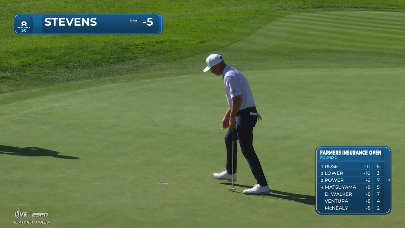Sam Stevens | Round 2 | 8th hole | Shot 3 | 2026 Farmers