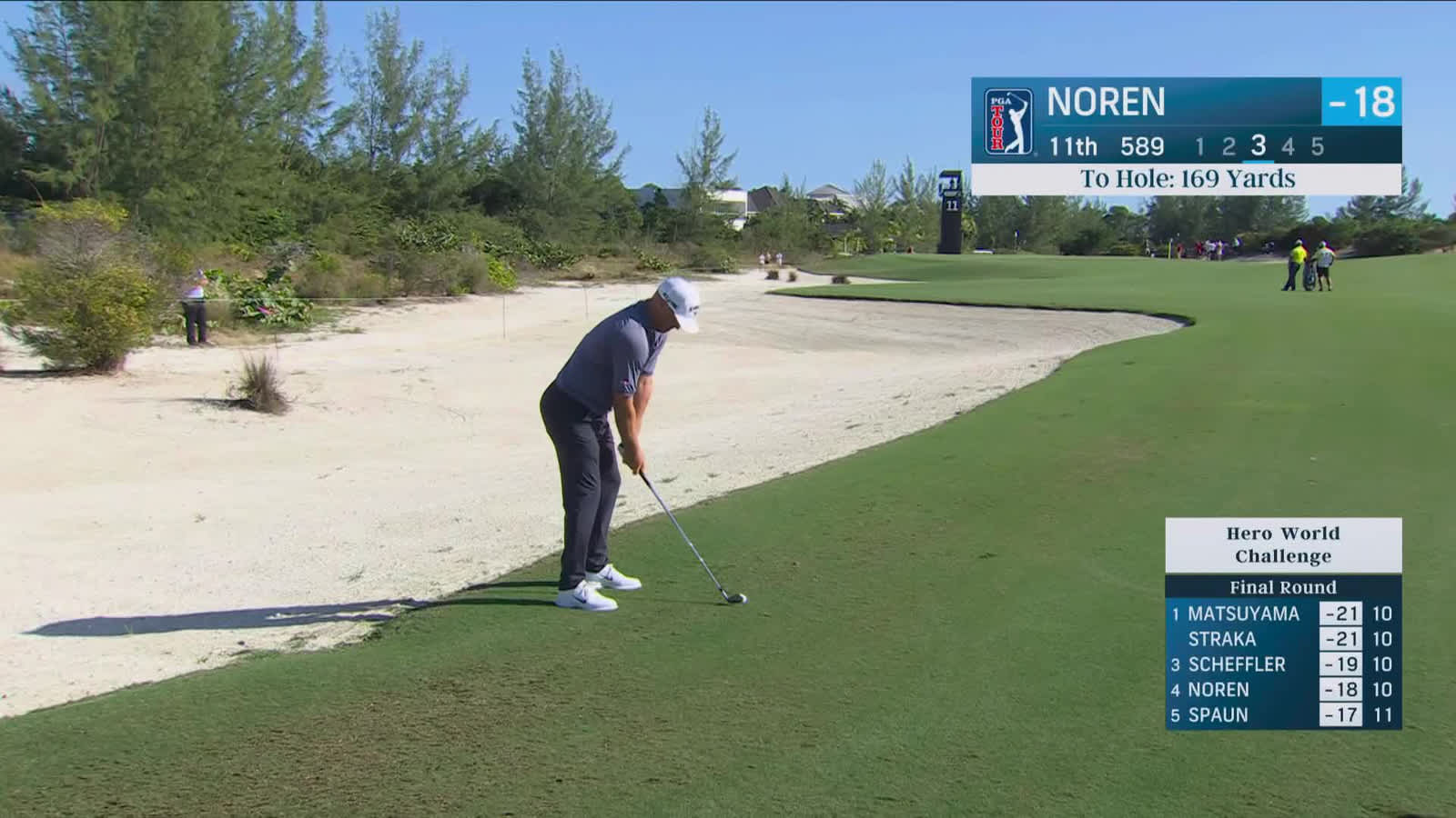 Alex Noren | Round 4 | 11th hole | Shot 3 | 2025 Hero World Challenge