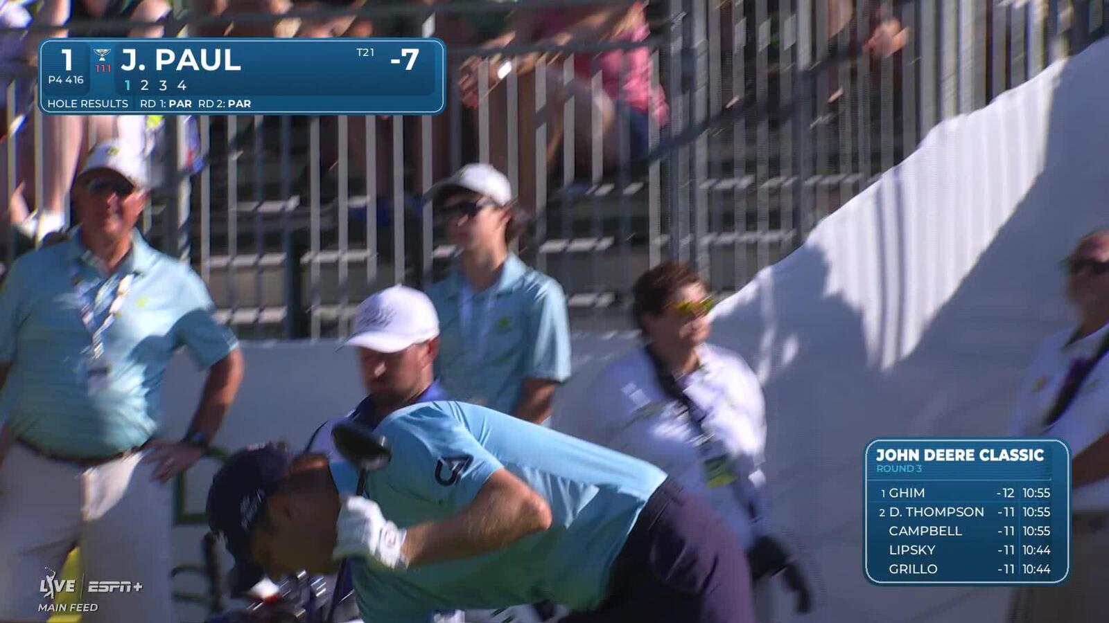 Jeremy Paul | Round 3 | 1st hole | Shot 1 | 2025 John Deere