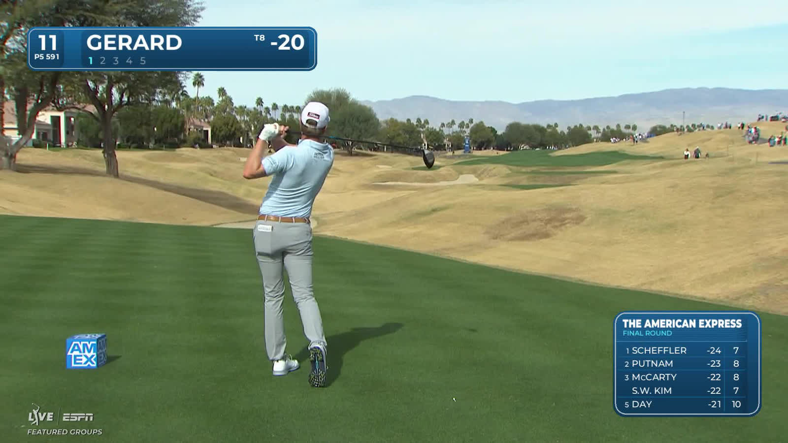 Ryan Gerard | Round 4 | 11th hole | Shot 1 | 2026 The American Express