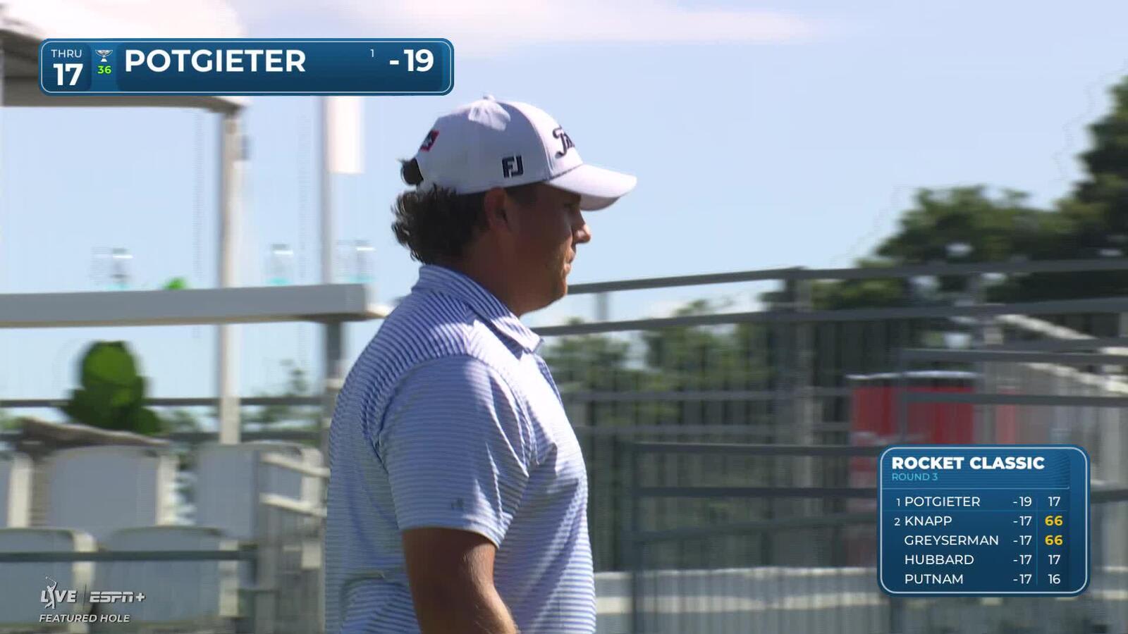 Aldrich Potgieter | Round 3 | 17th hole | Shot 5 | 2025 Rocket Classic